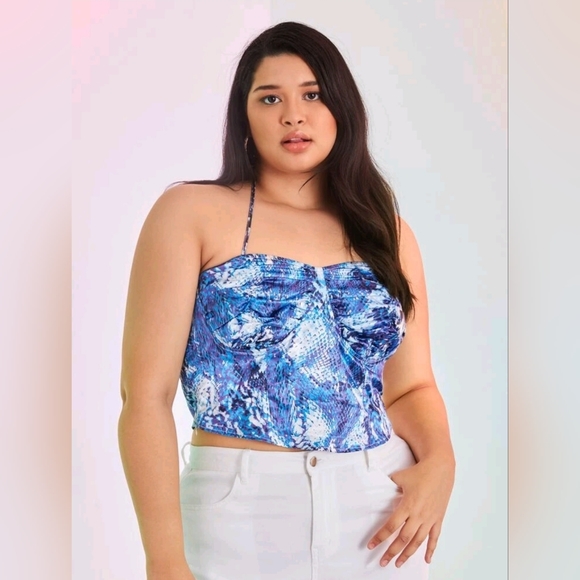 Tops | Plus Satin Halter Top | Poshmark